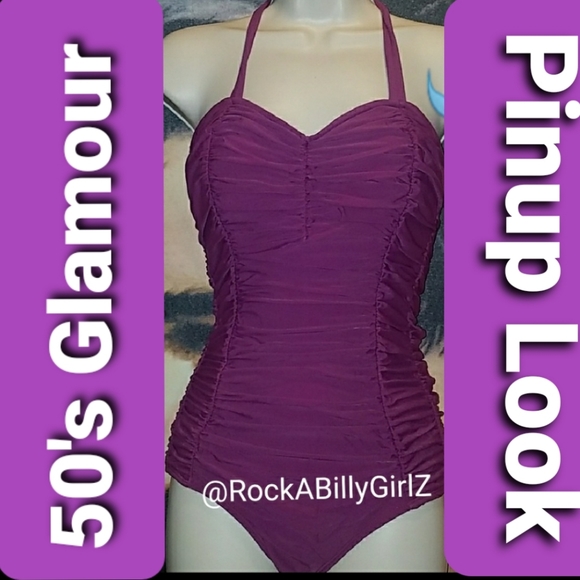 Tatyana | Swim | Tatyana Rosie Retro 94s 50s Purple Pinup Marilyn ...